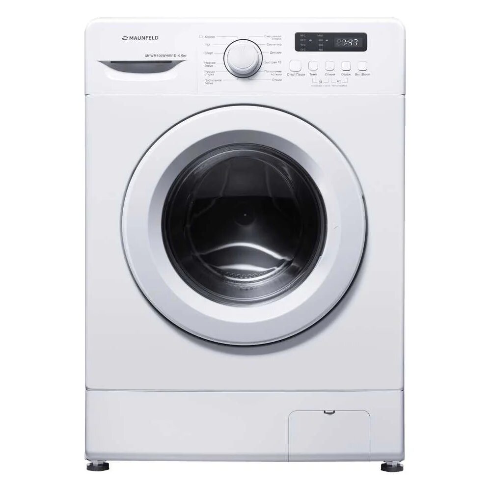 Стиральная машина MAUNFELD MFWM106WH051D, 12 программ, A++, 6 кг, белая