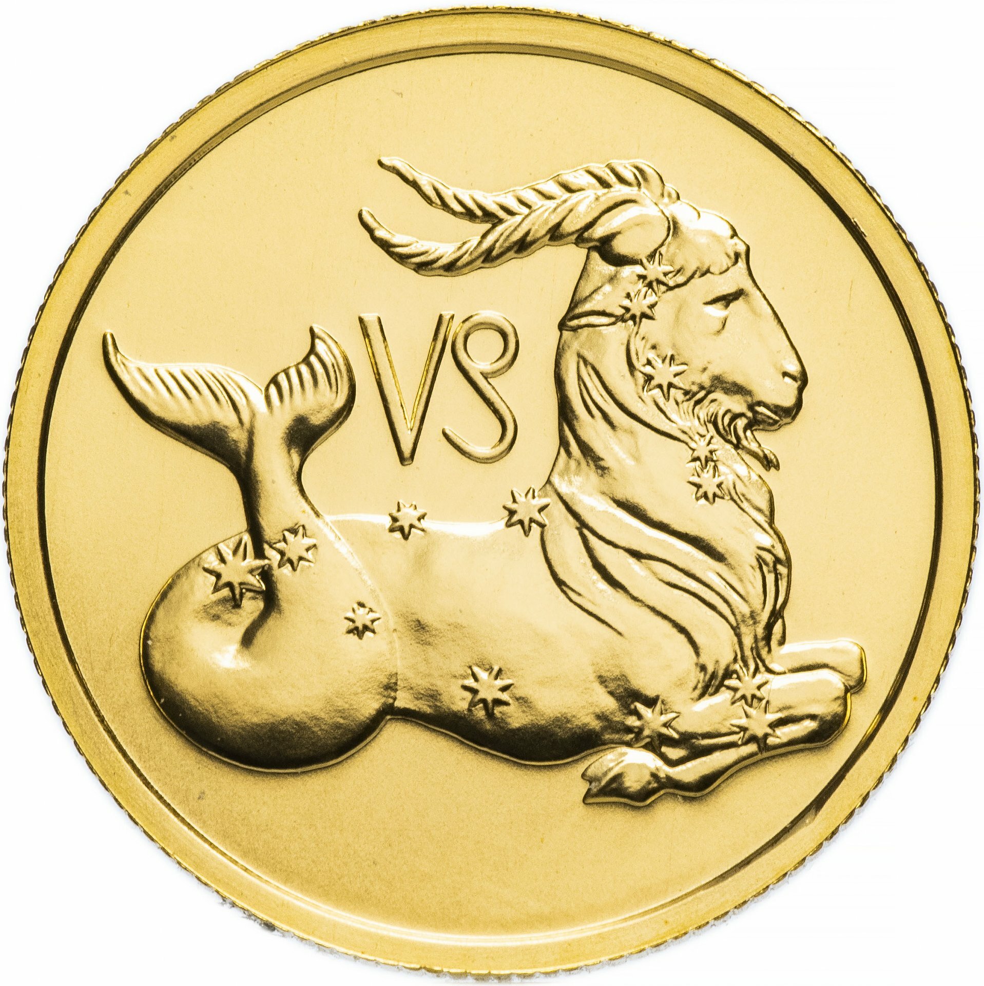 50 рублей 2003 ММД UNC "Знаки Зодиака - Козерог", Золото 999