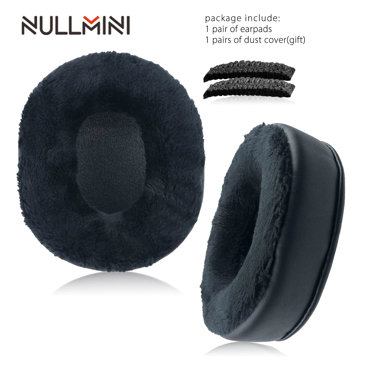 NullMini Амбушюры черные для Fifine H6, велюр