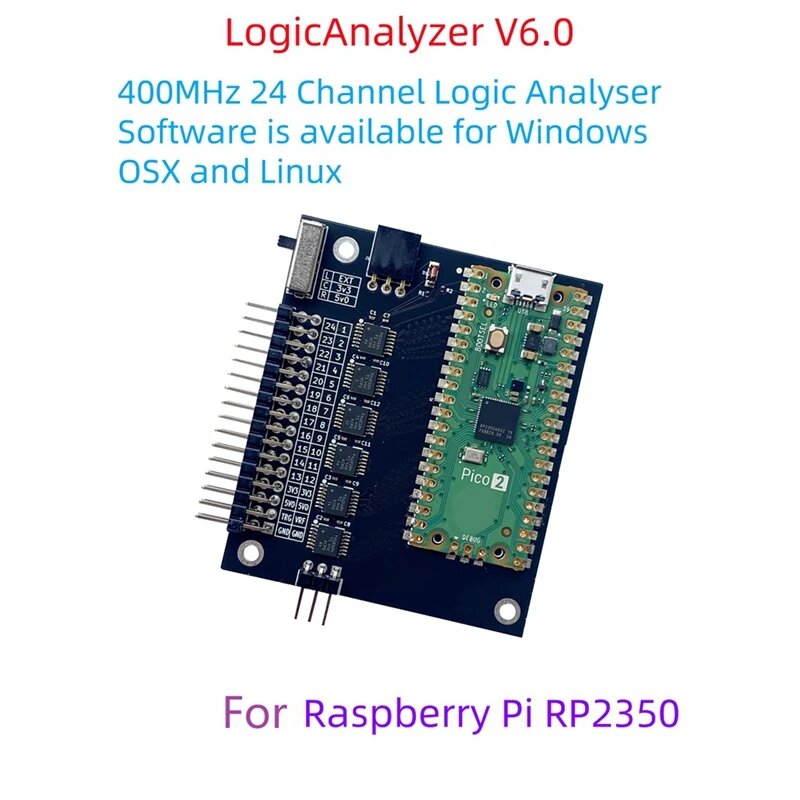 ABEZ Logic Analyzer V6.0 RP2350 Pico 2 400MHz 24 Channel