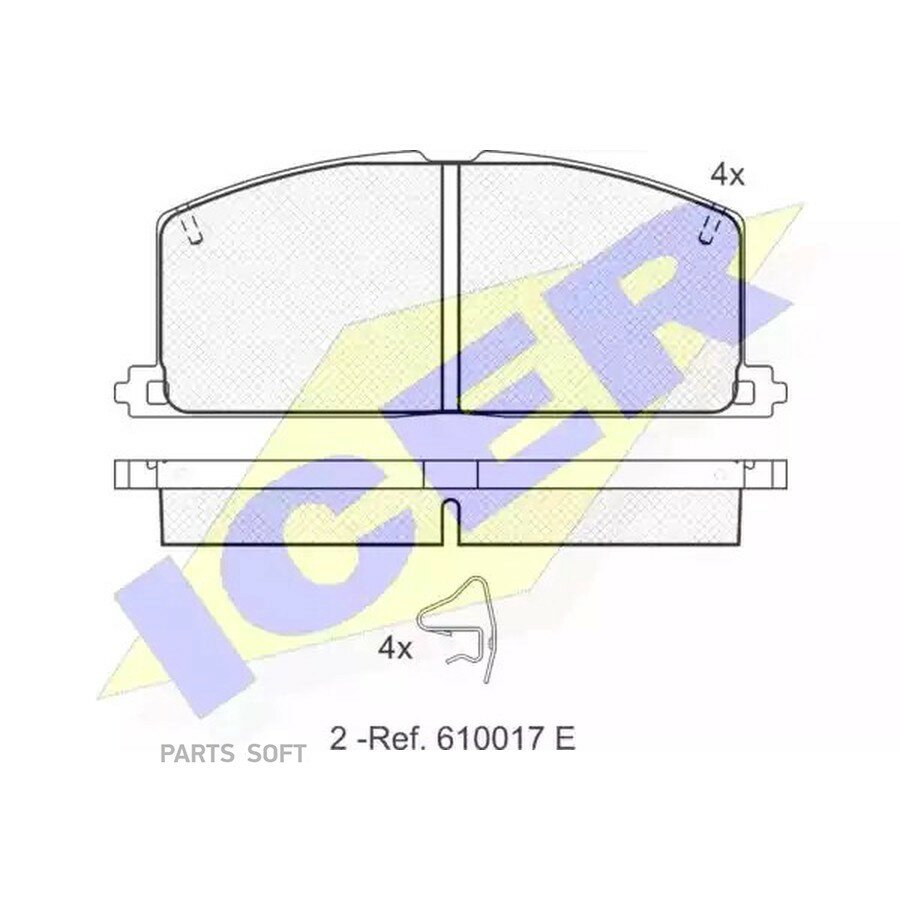 ICER 180462 Колодки торм. дисковые