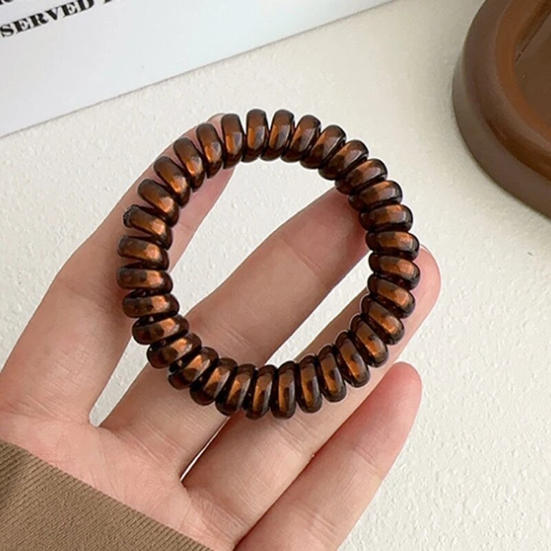 Резинки для волос пластиковые Brown-1PCS