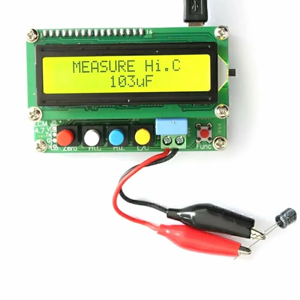 LCD высокоточный измеритель индуктивности-емкости / Цифровой LC100-A универсальный измеритель
