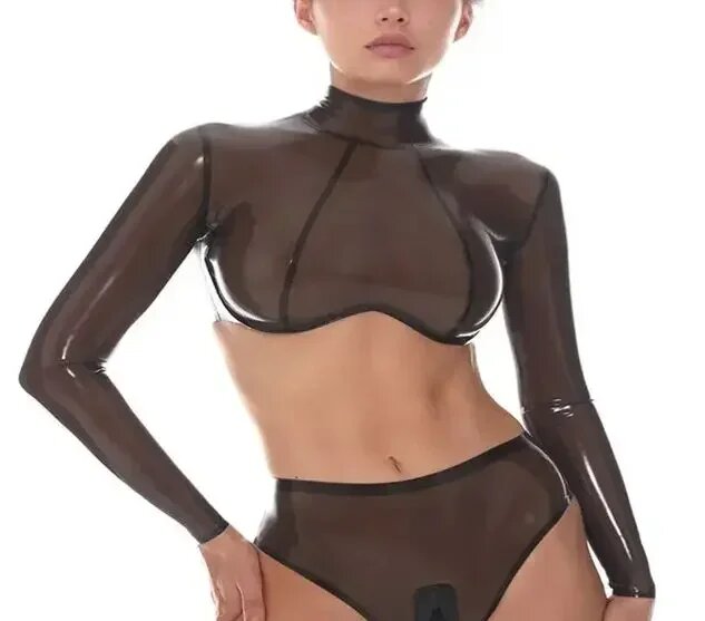Женский латексный комбинезон M, women top