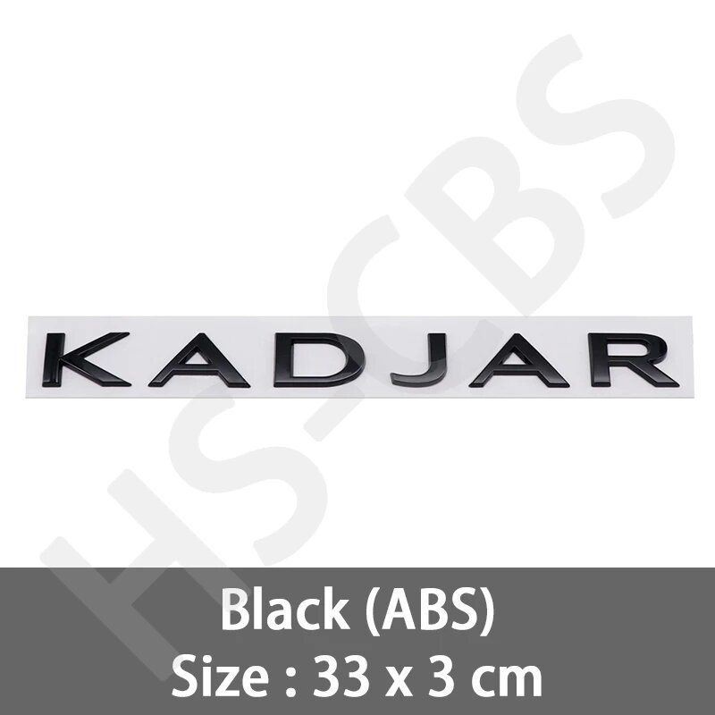 Эмблема KADJAR, черная ABS, 33x3 см