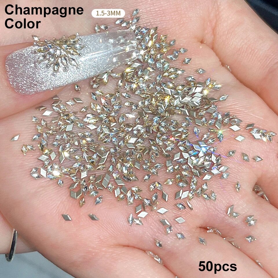Стразы для ногтей Champagne Color 1.5-3MM, 50шт MP8427A02X50