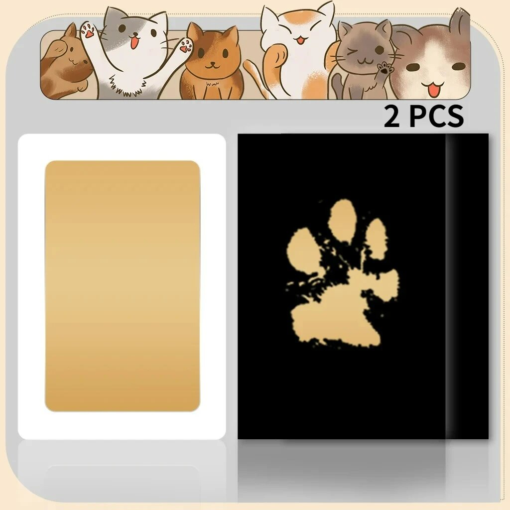 Набор для отпечатков лап и носа животных Print Clean Touch C14-Gold 2Pcs