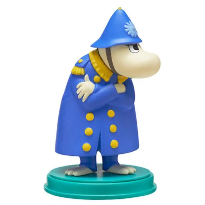 Коллекционная фигурка Муми-троллей Bandai, серия «Сцена», том 4 Синий, The Police Chief