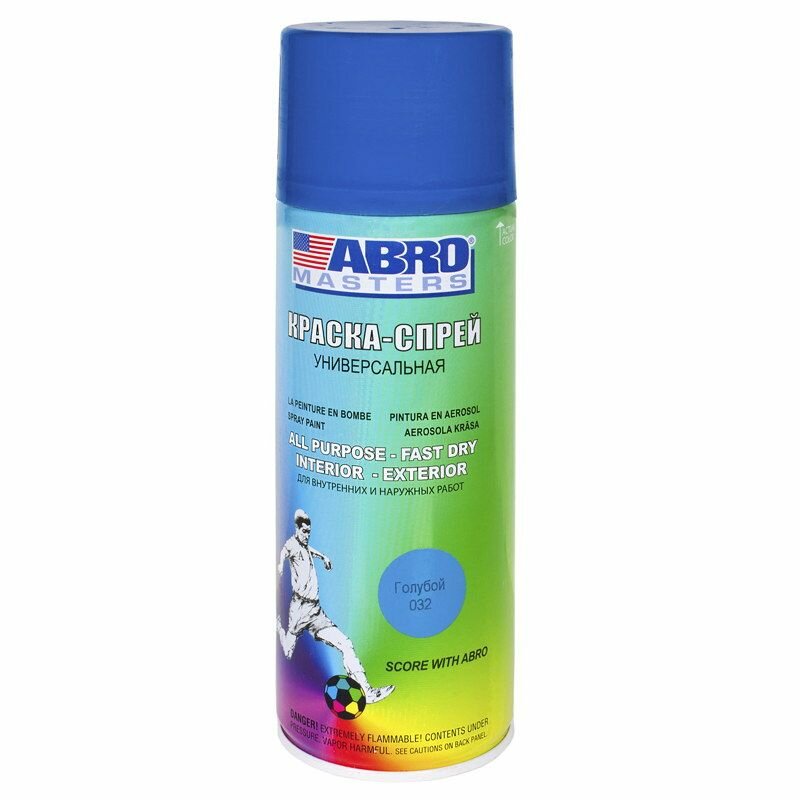 Краска (аэрозоль) ABRO MASTERS голубая 226 г