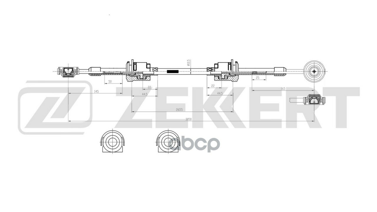 Трос КПП Volvo FH II 02- FM 02- Zekkert арт. bz-1954