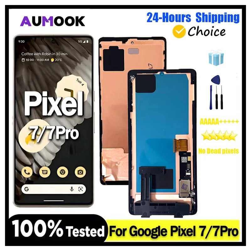 OLED-дисплей для Google Pixel 7 GVU6C, сенсорный экран, дигитайзер для Google Pixel 7 Pro 7 Pro OLED