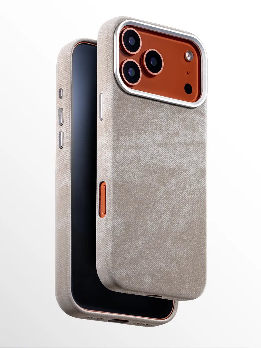 Чехол О'кейси, для iPhone 17 Pro Max, с защитой камеры, серый