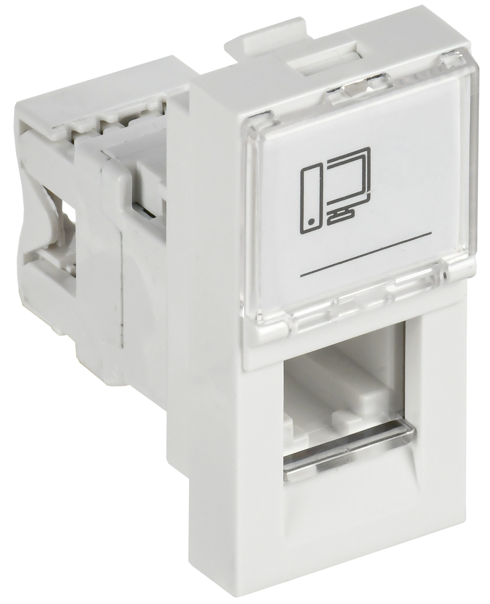 Розетка компьютерная РКИ-10-00-П RJ-45 UTP кат.5e (на 1 модуль) праймер белая IEK