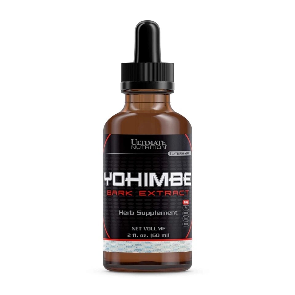 Средства повышающие тестостерон Экстракт Коры Йохимбе Жидкий 60 мл / Ultimate Nutrition Yohimbe Bark Extract Liquid