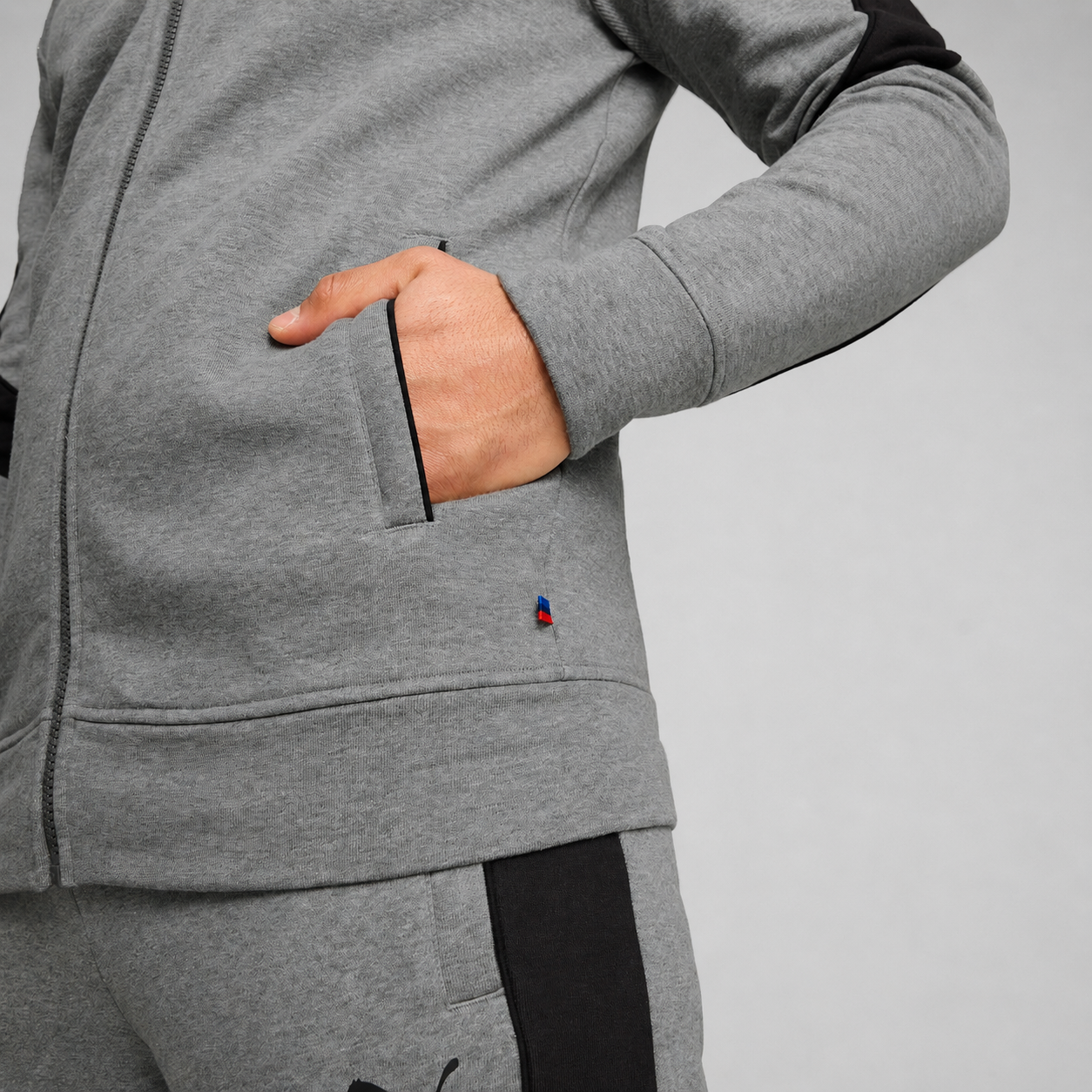 Толстовка PUMA BMW MMS MT7+ SWEAT JACKET, размер L, , серый — фото 1