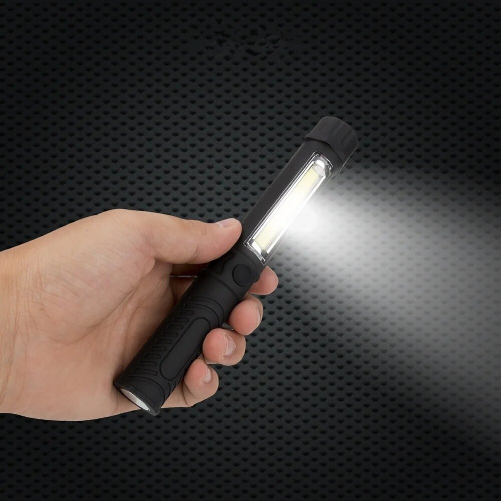 Фонарик Stonego COB LED Черный, Black — фото 1
