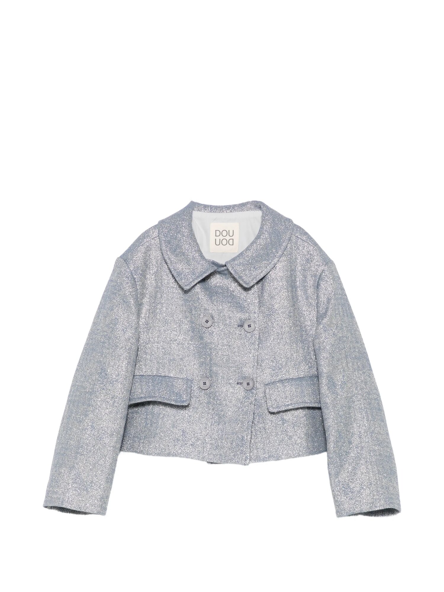 Куртка Double-breasted metallic-effect jacket