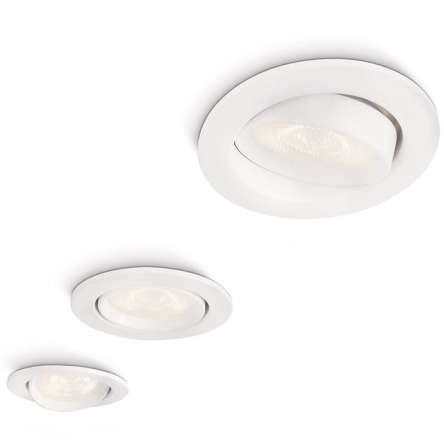Светильник встраиваемый Philips Ellipse D91 3Вт 170Лм IP20 LED 230В Белый Набор 3х штуки 59030/31/16