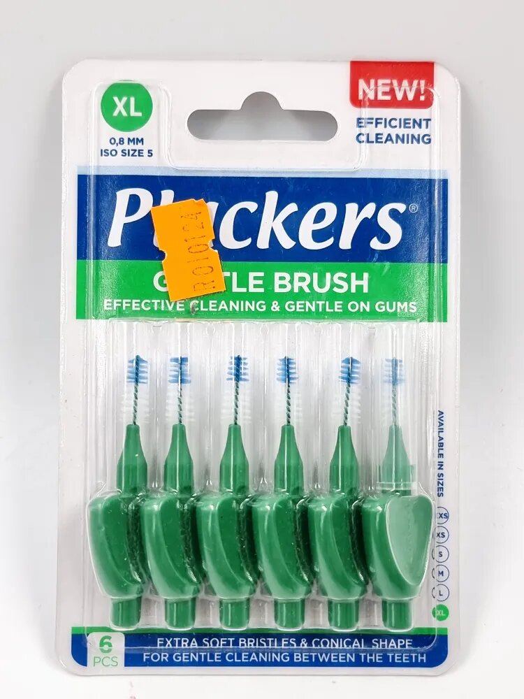 Щетка межзубная Plackers Gentle Brush XL 0,8мм 6 шт. (из Финляндии)