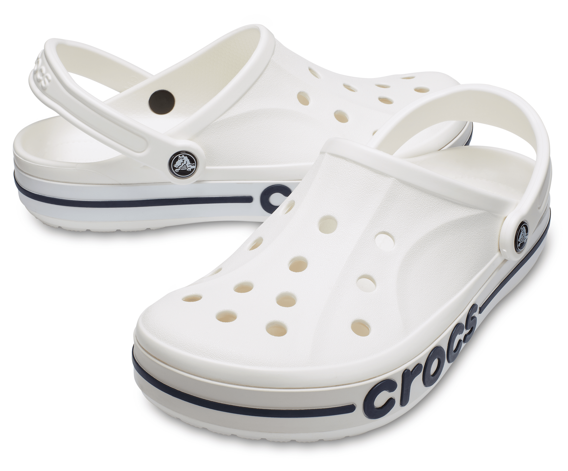 Сабо Crocs Bayaband Clog, размер M5/W7 US, белый/темно-синий — фото 1
