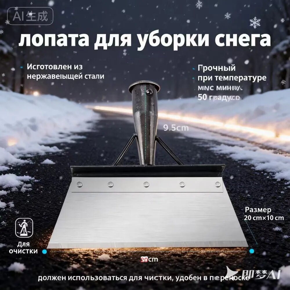 Лопата для уборки снега 20 см без черенка