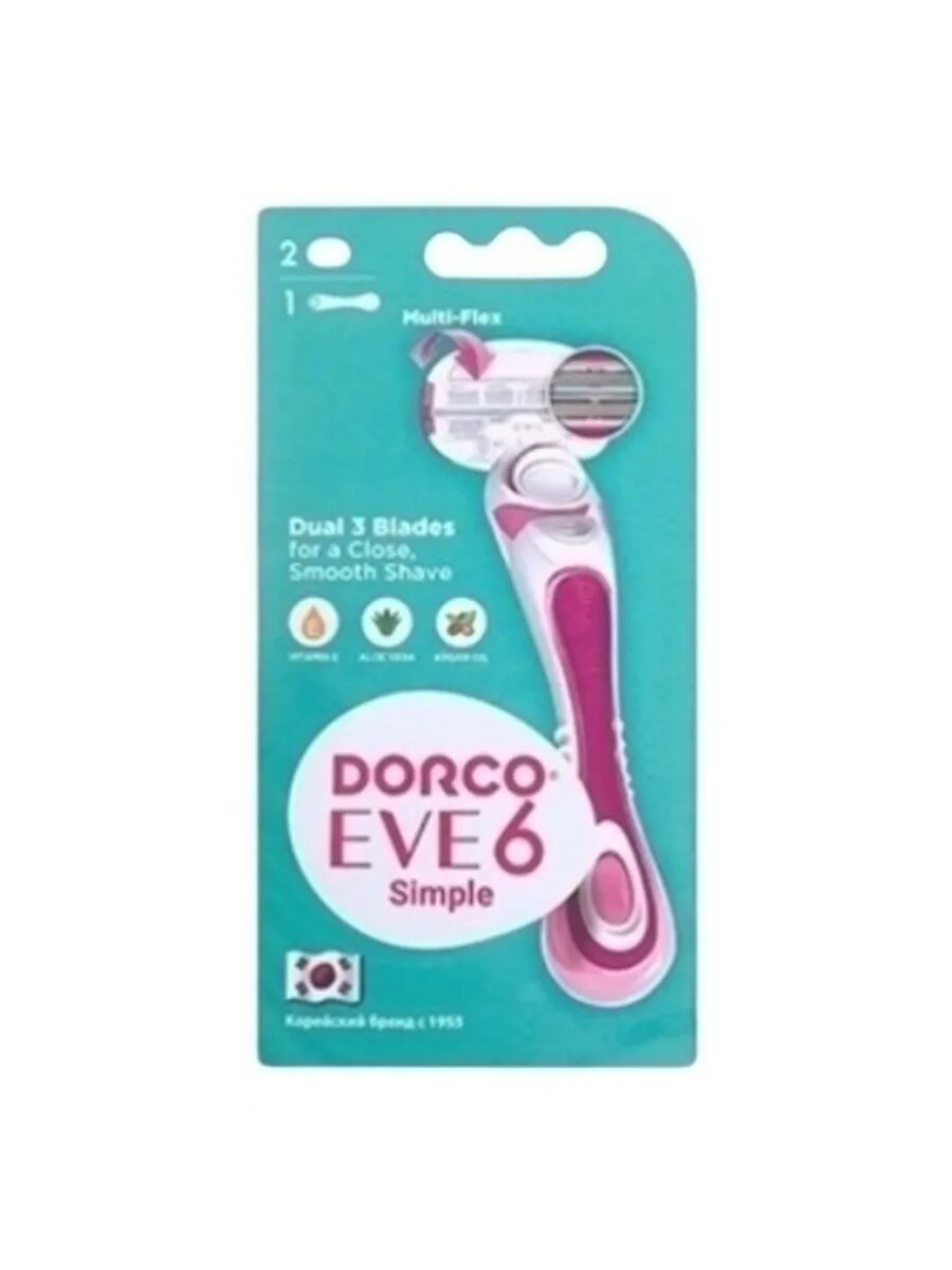 Бритвенный станок Dorco Eve с шестью лезвиями со сменными ка