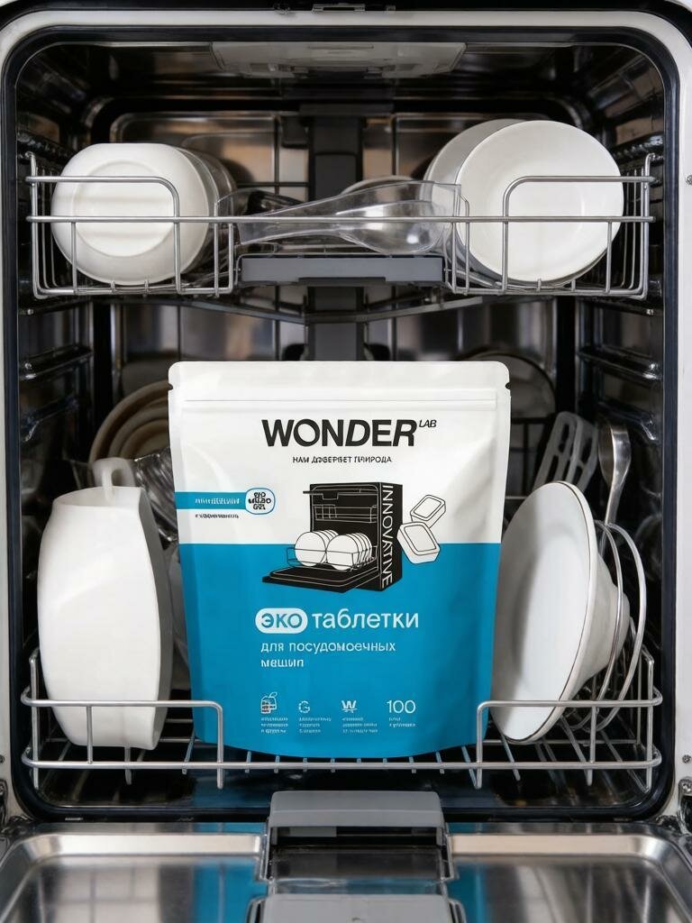 WonderLab Экотаблетки для Посудомоечных Машин 100шт