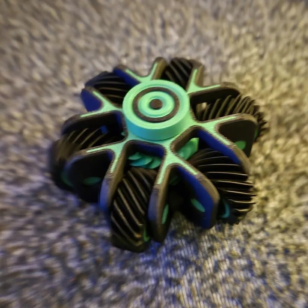 Антистресс-спиннер 3D-printed, механический фidget-спиннер, игрушка-шестеренка от тревоги, портативный EDC-аксессуар для офиса и путешествий