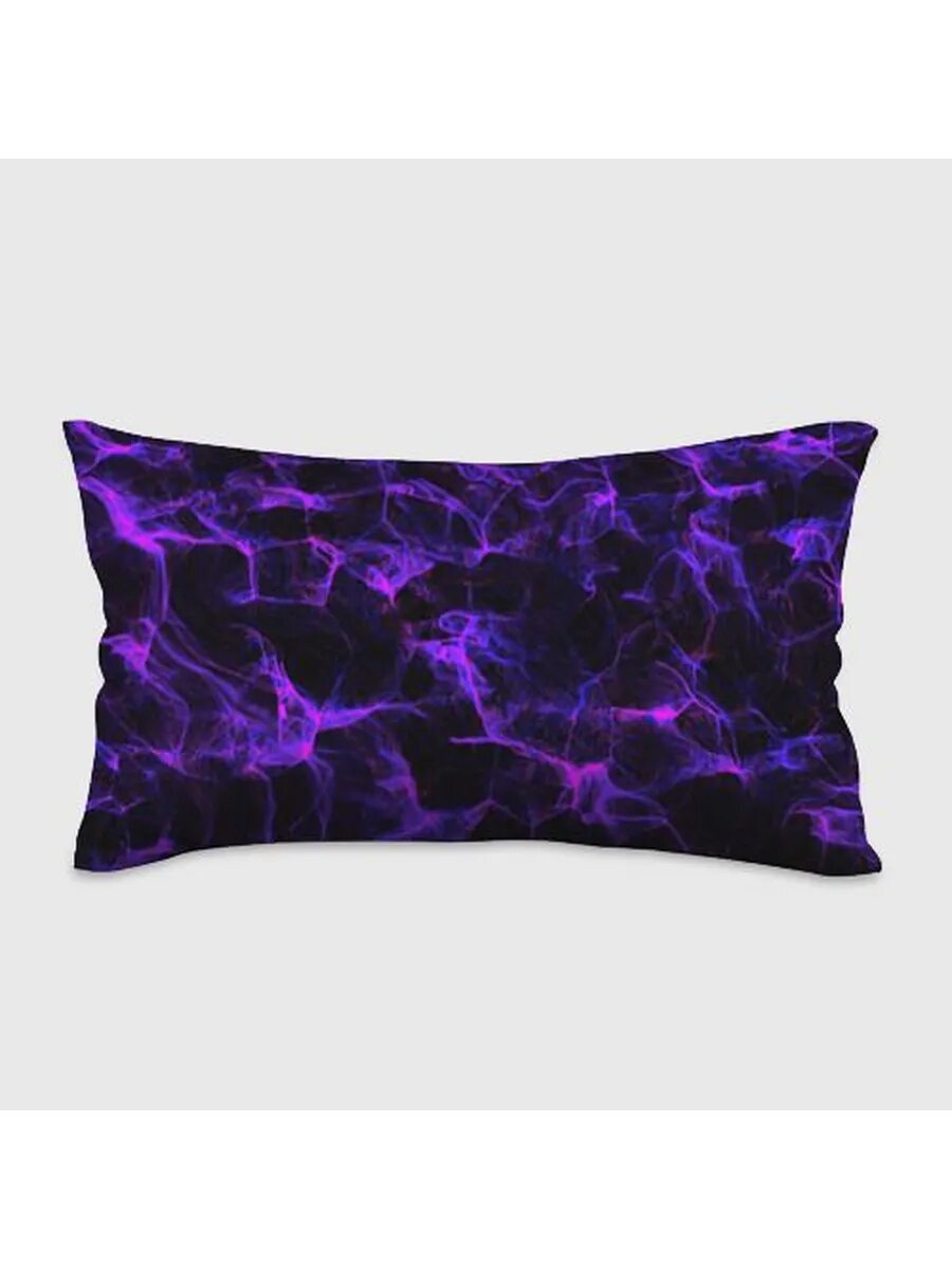 Purple digital smoke neon Подушка