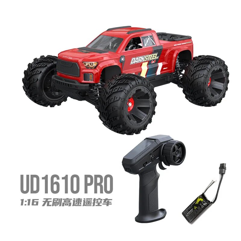 UDI UD1610PRO 1/16 радиоуправляемая машина BigWheel с бесколлекторным мотором, полноприводная, большой клиренс, внедорожный монстр-трак, металлические шестерни, высокий крутящий момент, готовая к эксплуатации, хобби-игрушка
