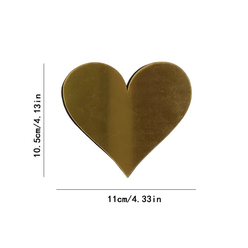 Золотые акриловые буквы настенный алфавит Heart