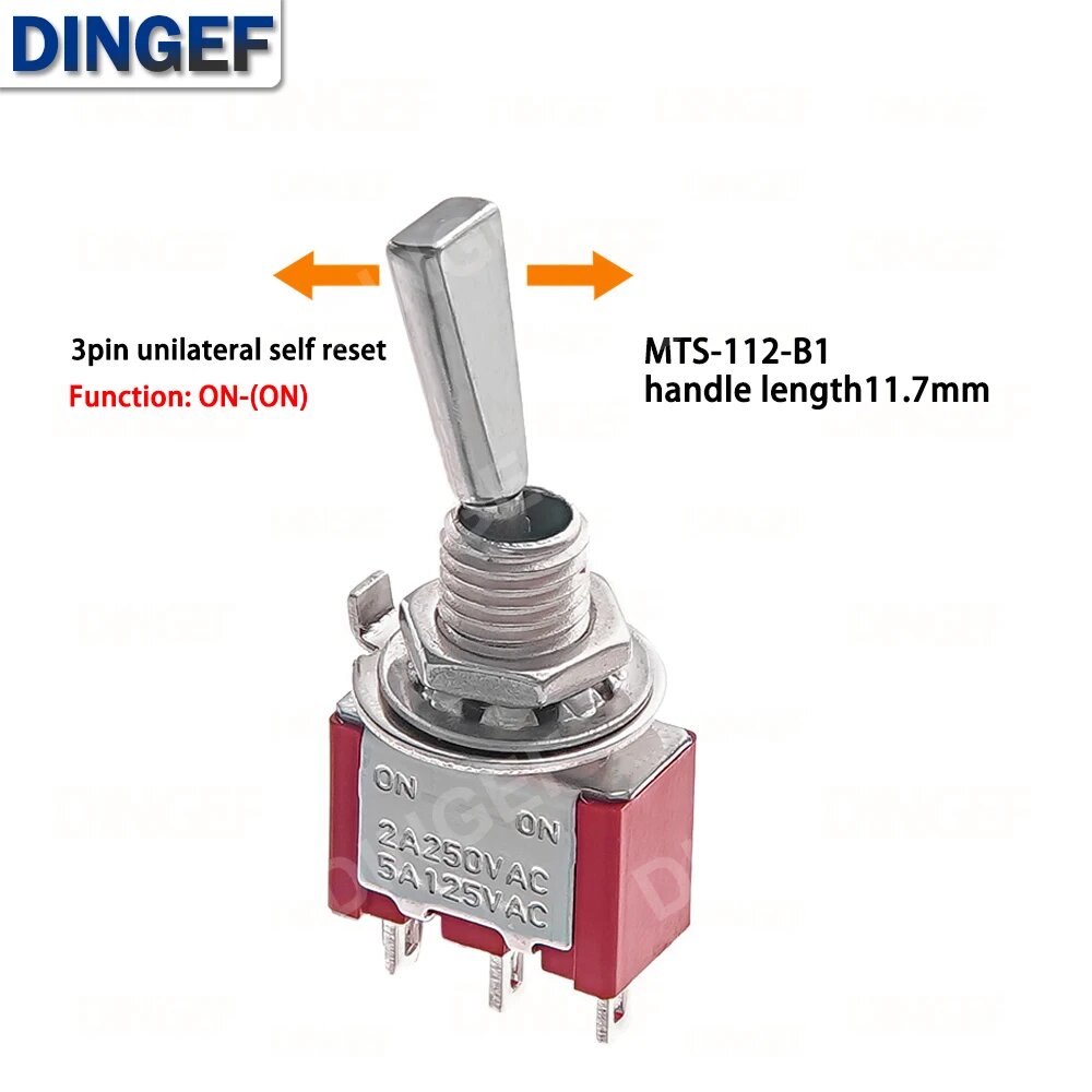 Мини toggle switch DNIGEF ON OFF 3/6 Pin 2/3 Positions 3P ON-ON R 11.7MM