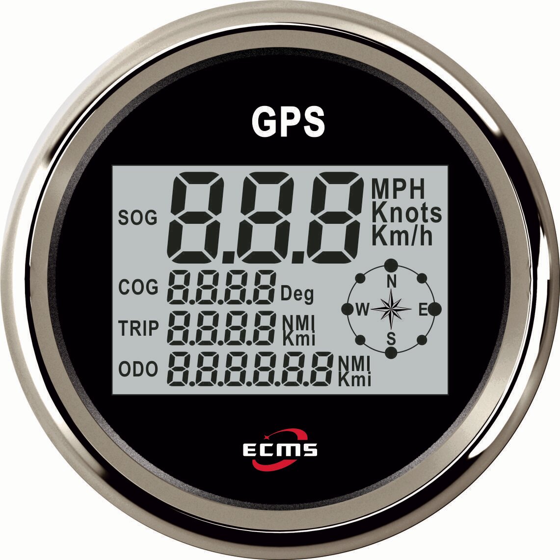 Цифровой спидометр с GPS навигацией, навигатор для лодок.