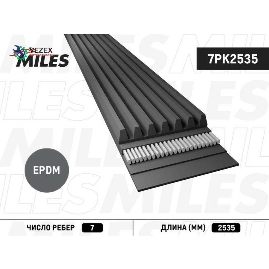 MILES 7PK2535 Ремень поликлиновой