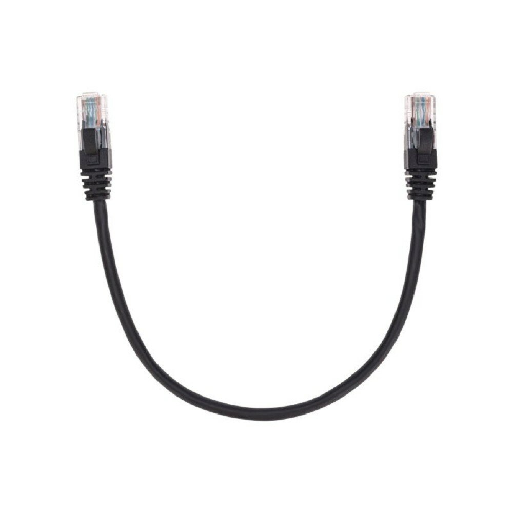 Патч-корд интернет кабель REXANT U/ UTP cat.5e RJ 45 0.3 м Чёрный