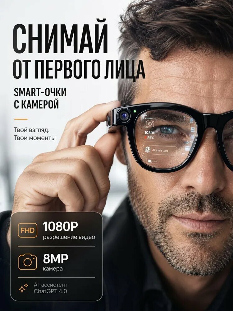 Очки с камерой, очки с микрофоном и динамиками, AI ассистент