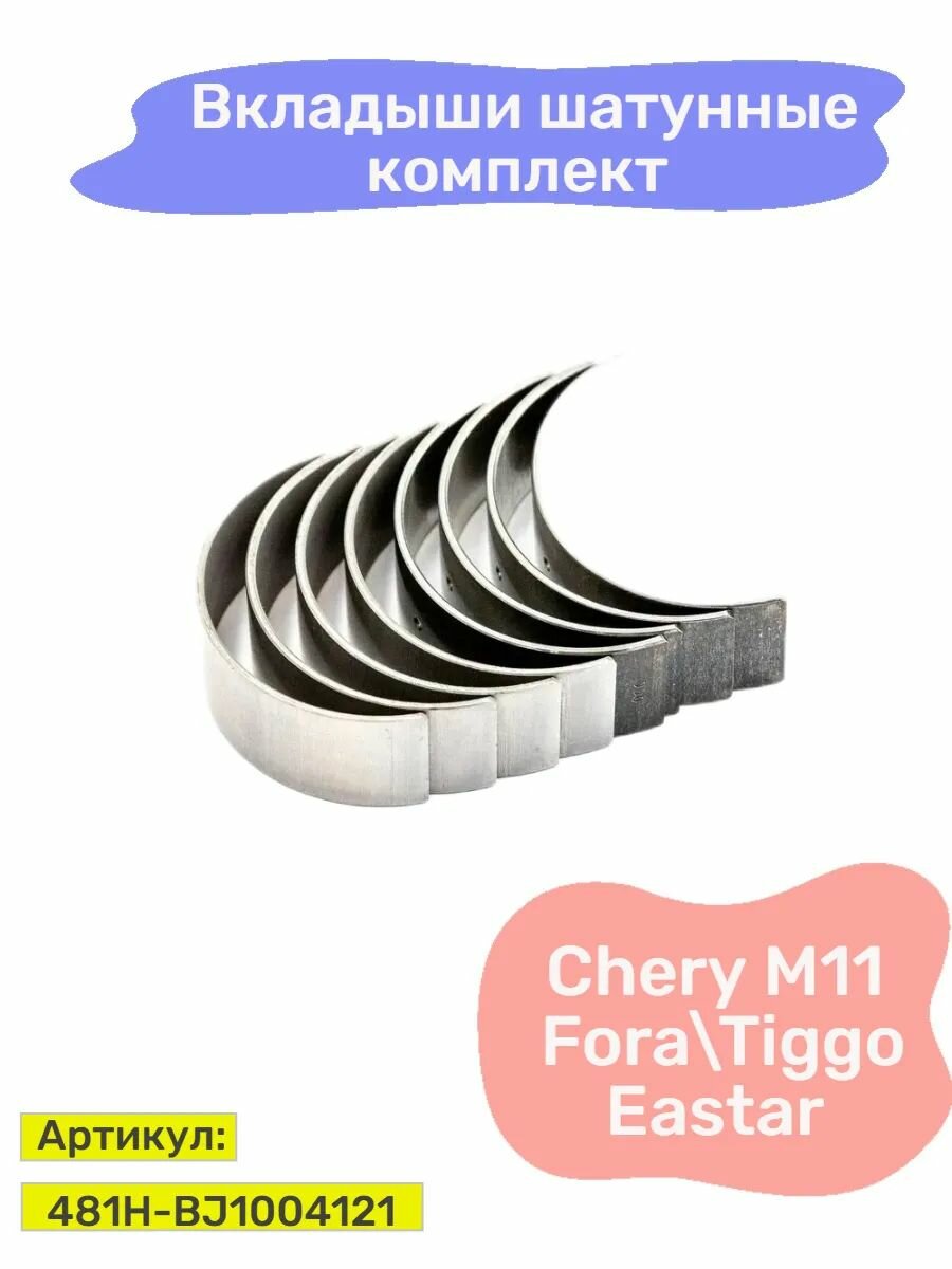 Вкладыши шатунные комплект Chery Fora, Tiggo, Eastar