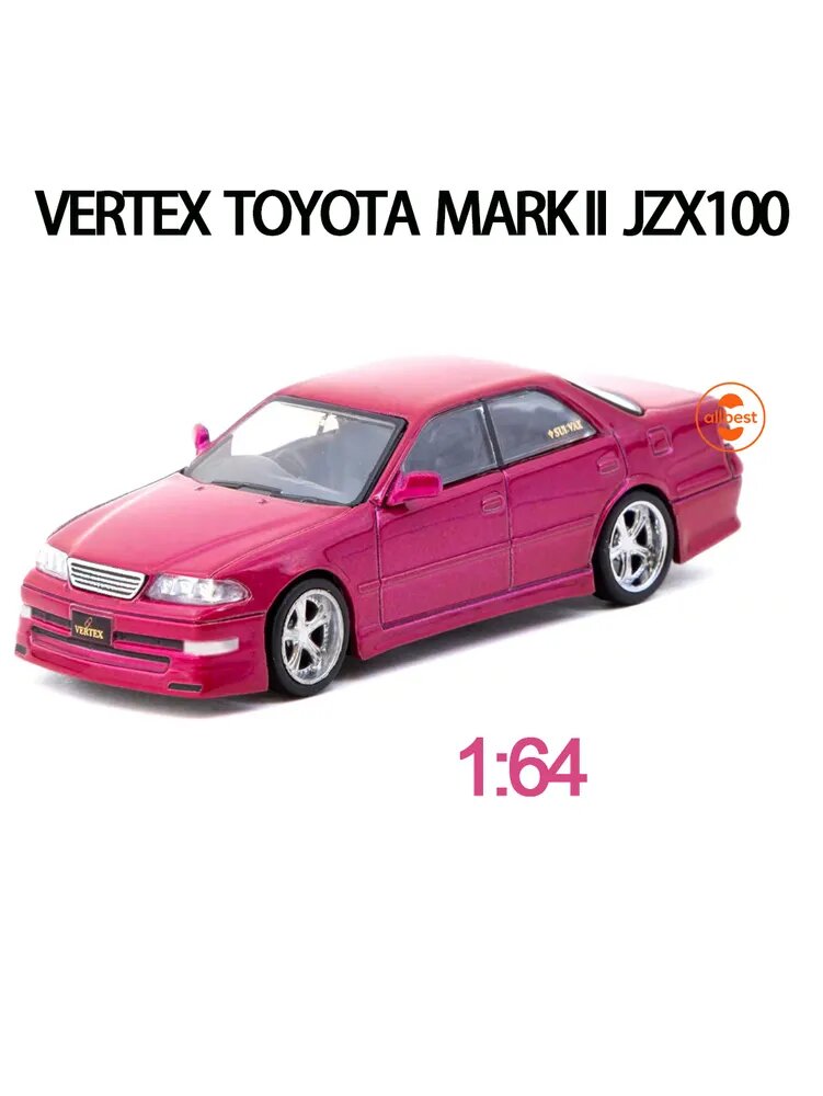 Машинка Tarmac works 1:64 VERTEX Toyota Mark II JZX100 Red Metallic