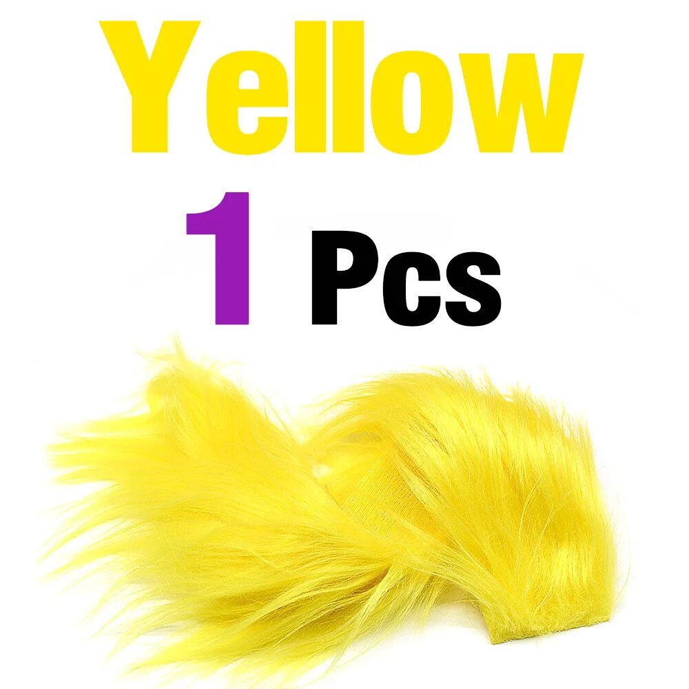 Искусственные волосы для мушек MNFT, длинные, пушистые Желтый, Yellow