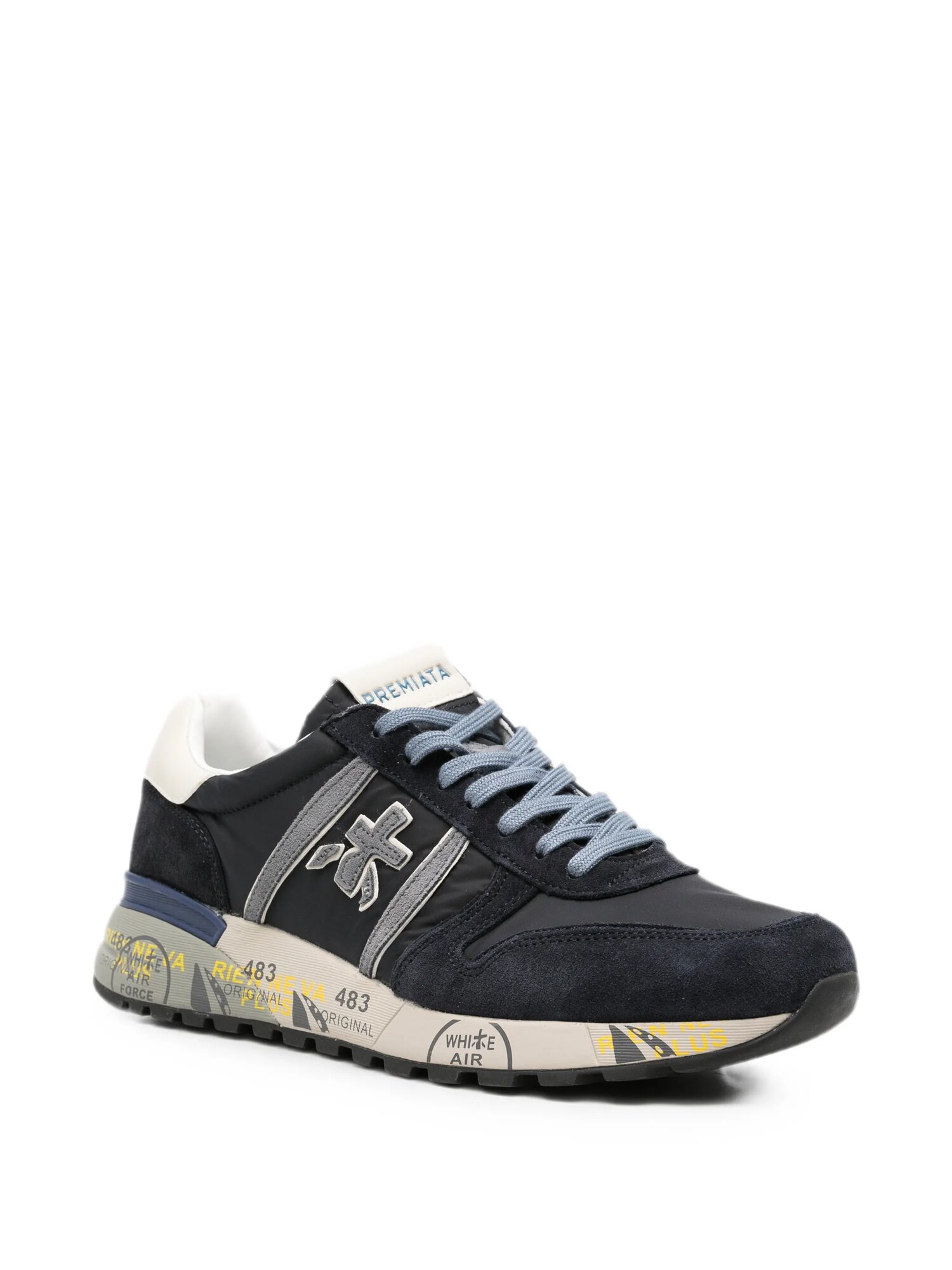 Кроссовки PREMIATA Lander logo-patch sneakers, размер 42 EU, синий — фото 1