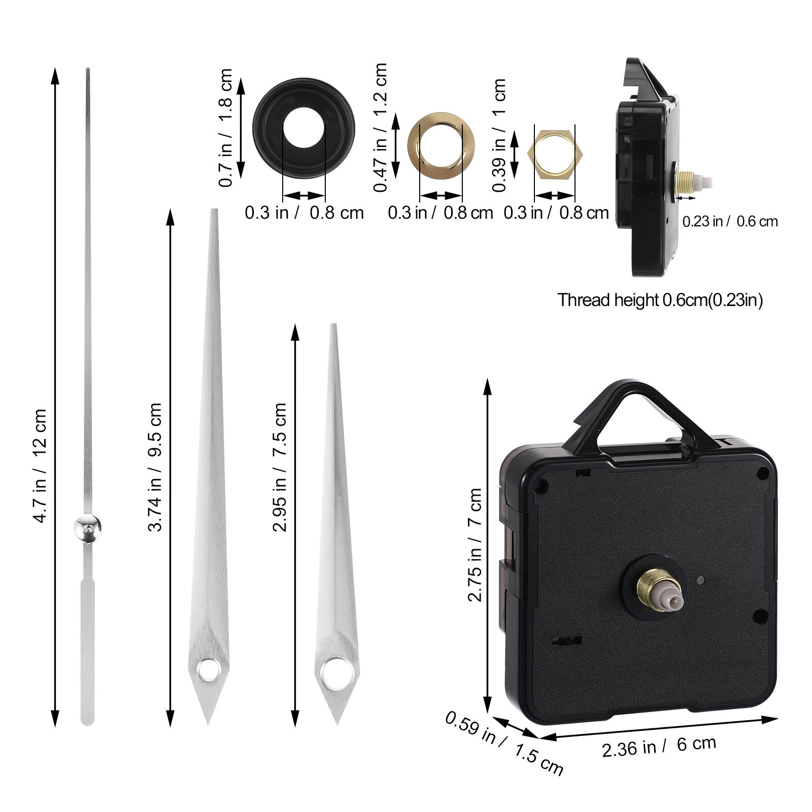 Набор Для Сборки Часов Wall Clock Movement Kit Простой Дизайн Для Дома Отель Школа 13 20X6 00X1 50Cm