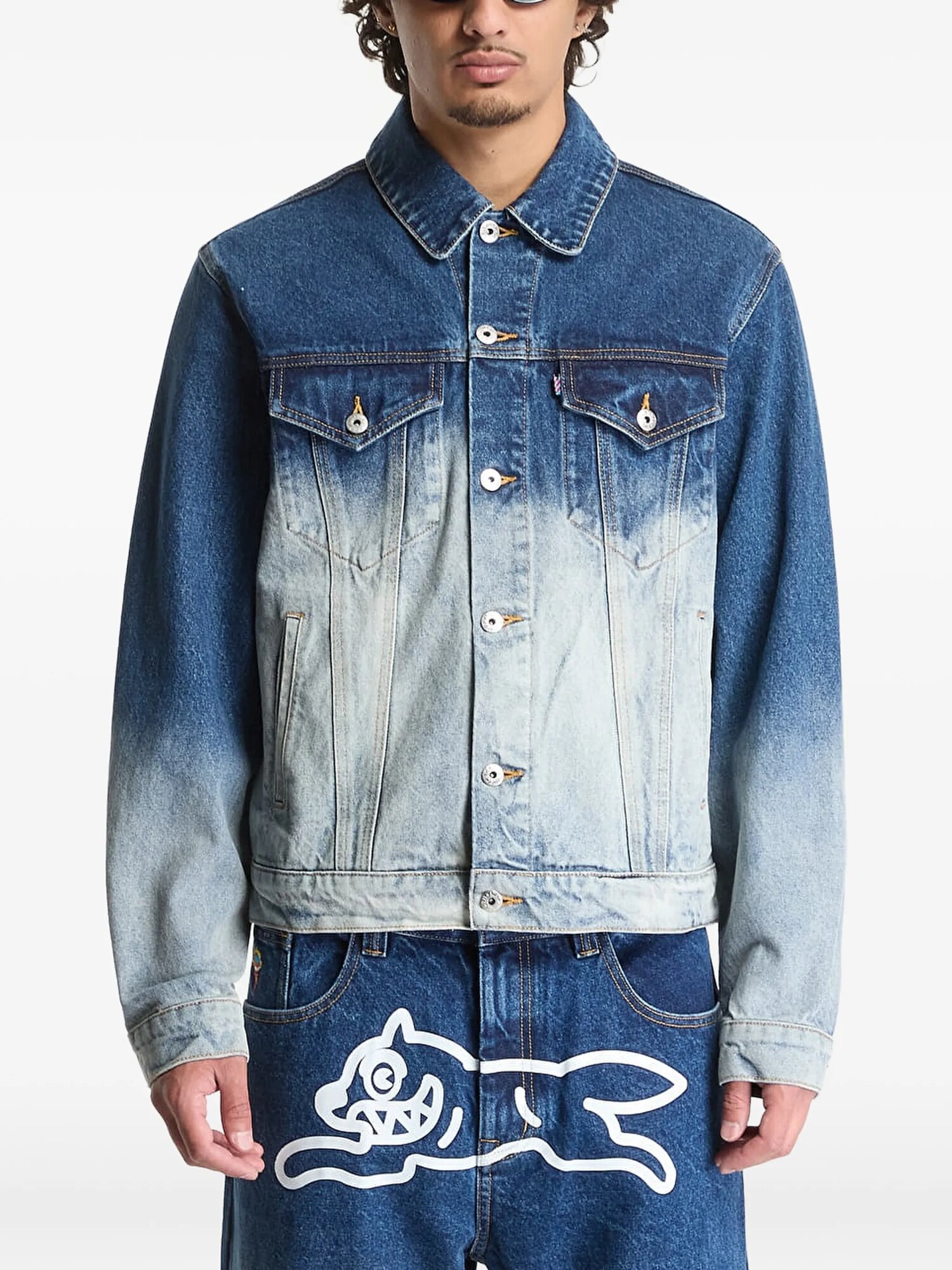 Куртка  Running Dog fade-out denim jacket