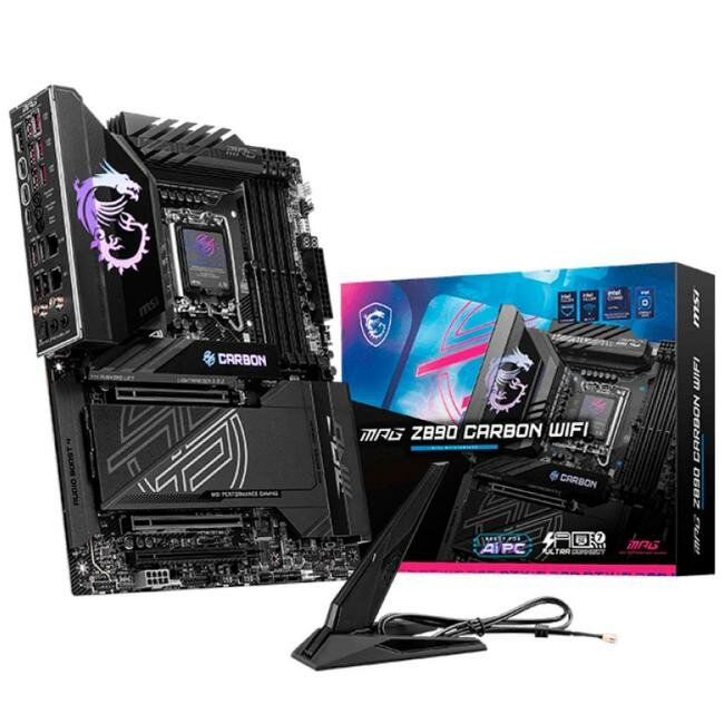 MSI MPG Z890 CARBON WIFI (RTL) LGA1851 Z890 3xPCI-E HDMI 2.5GbLAN+5GbLAN+WiFi+BT SATA ATX 4DDR5