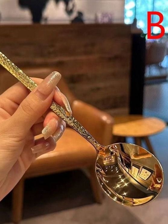 Ложка кофейная 1 предм. золотой