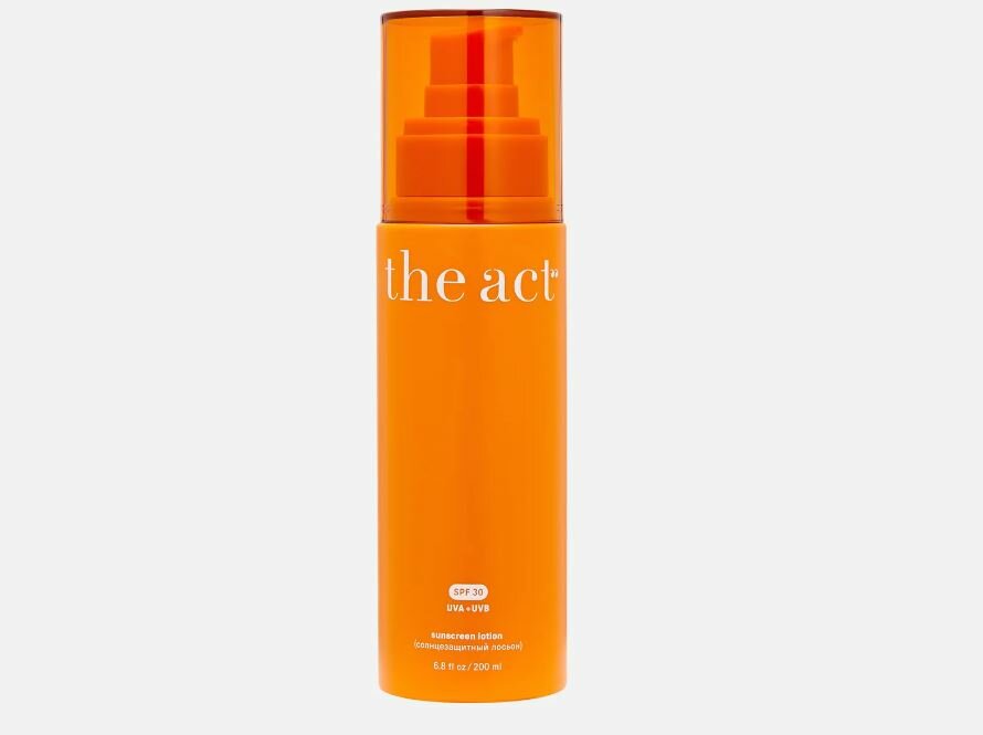 Солнцезащитный лосьон для тела SPF 30 The Act UVA + UVB, 200 мл