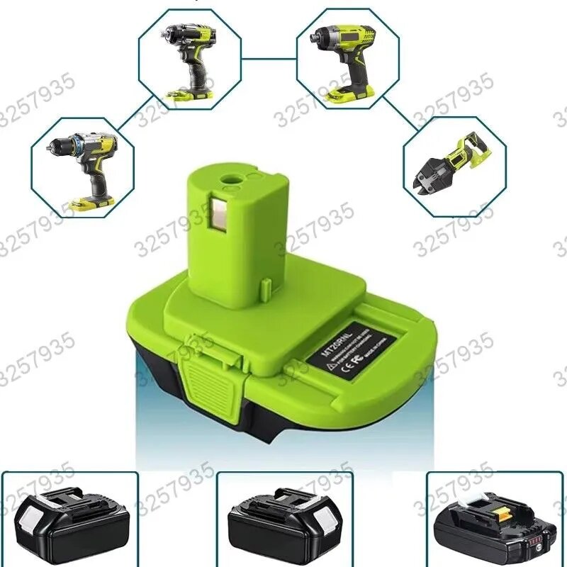 Адаптер-переходник совместим с аккумулятора преобразует литий-ионный аккумулятор Makita 18 В в Ryobi 18 В.