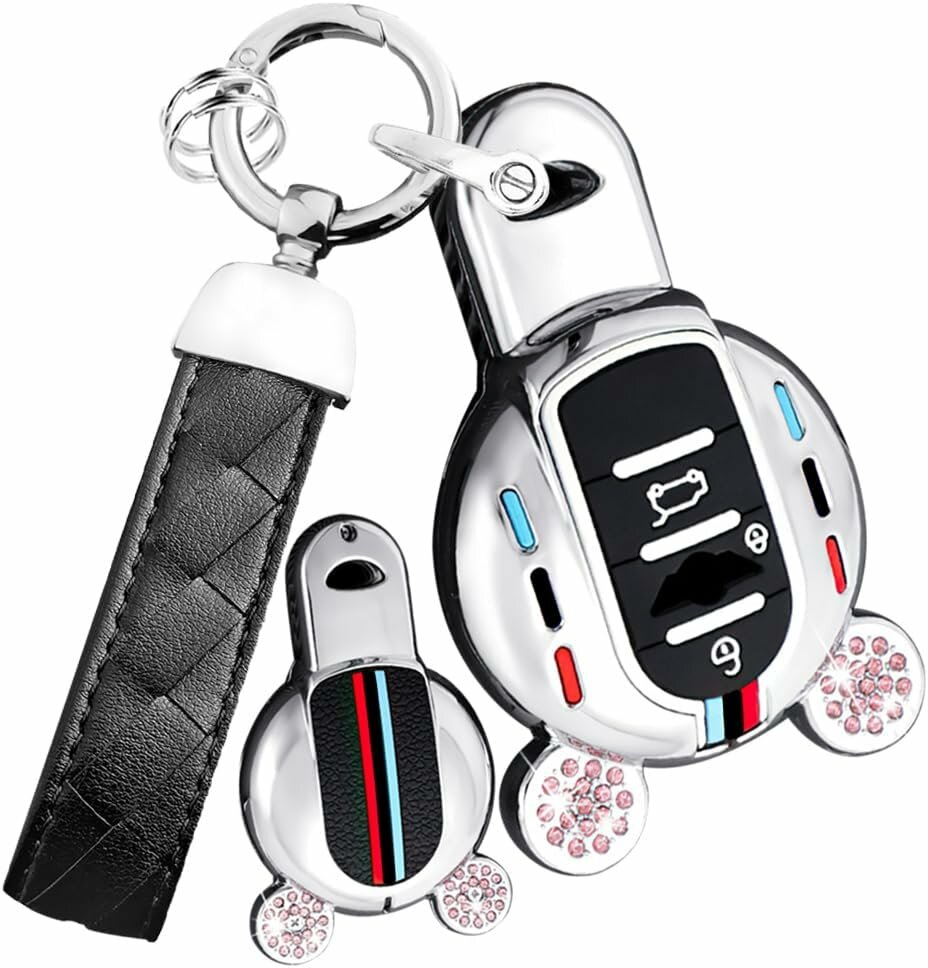 Металлический чехол-брелок с 3 кнопками, подходит для Mini Cooper, чехол для смарт-ключа без ключа с брелком, подходит д