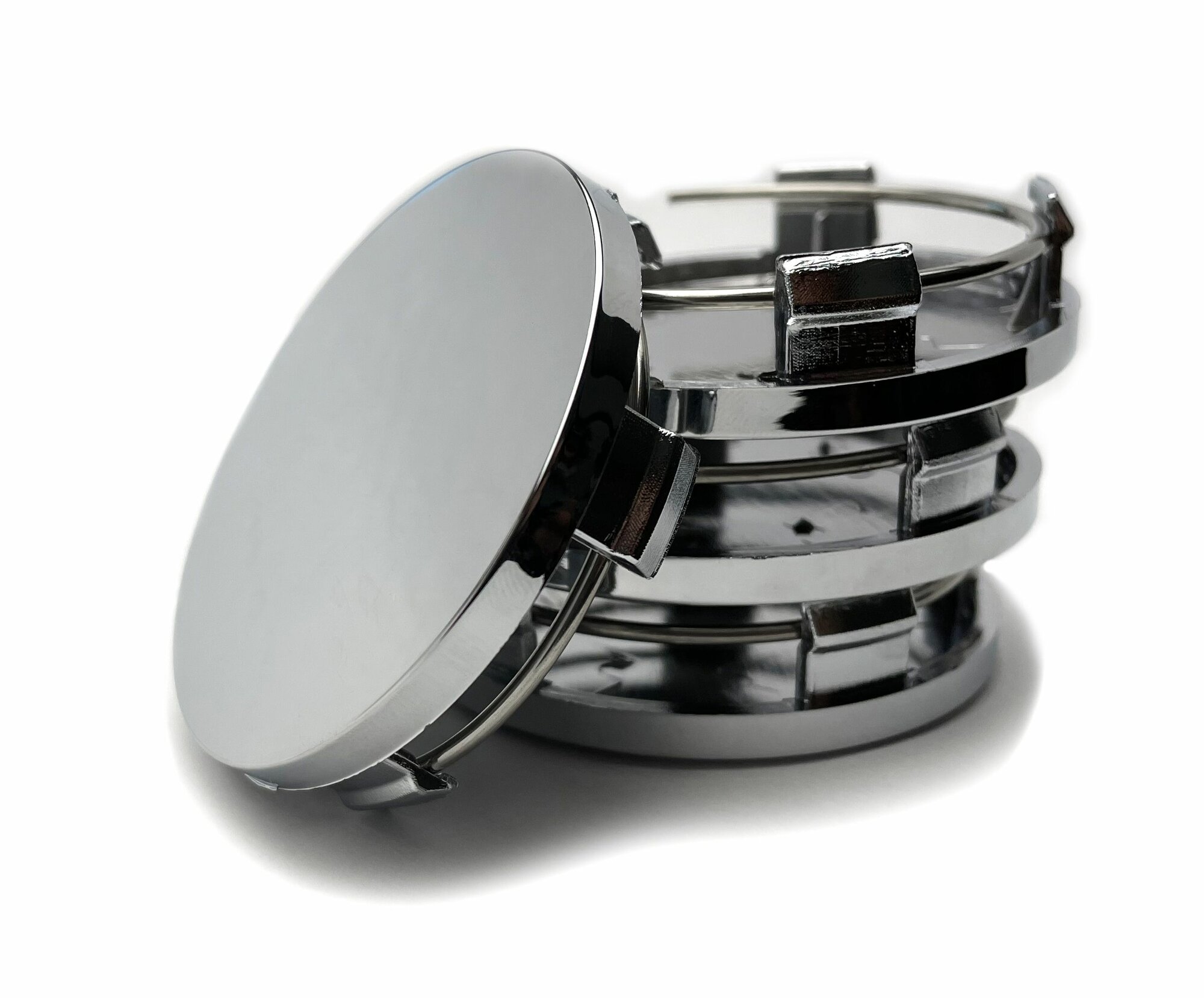 Колпачки заглушки на литые диски хром D56 60/56/9, 4 колпачка