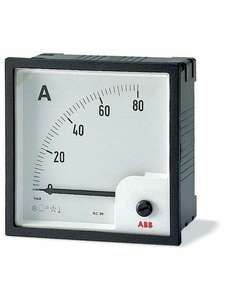 Амперметр Переменного Тока Трансформаторного Включения с Шкалой до 150А AMT1-A1/72 ABB