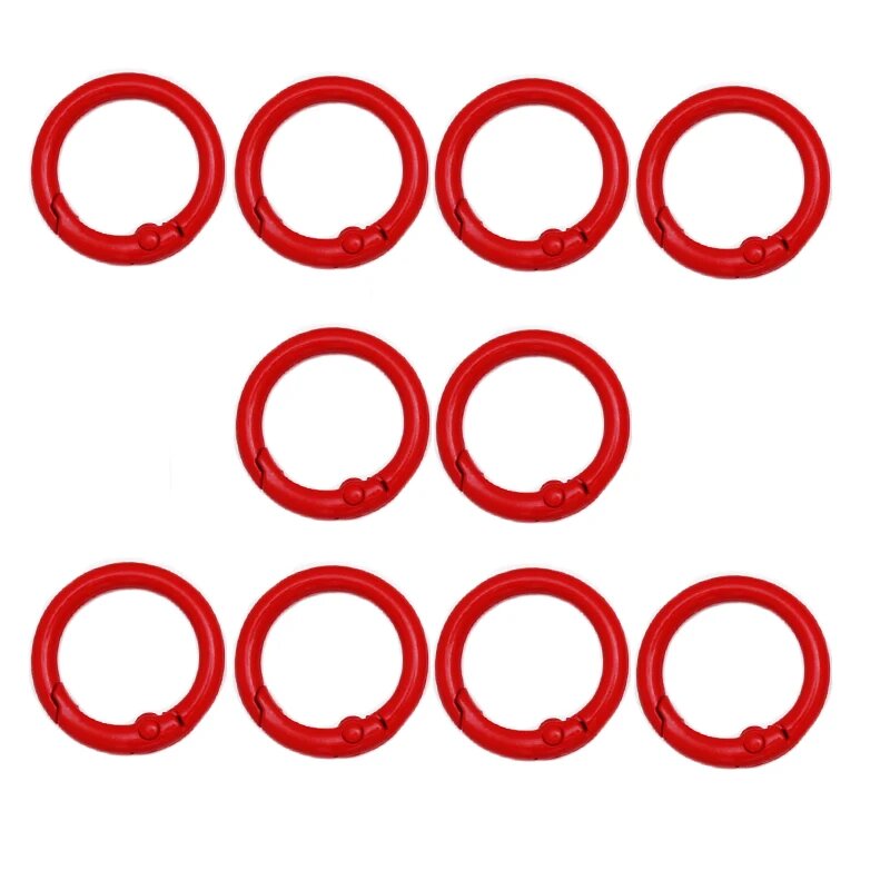 Карабины-крючки металлические разноцветные 24 мм Красный, red